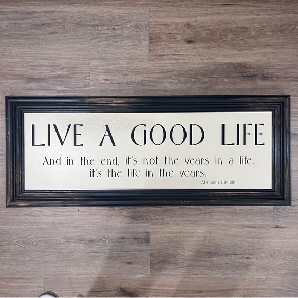 Wall Decor | Danielson Designs Artisan Crafted Wood Frame Live A Good ...